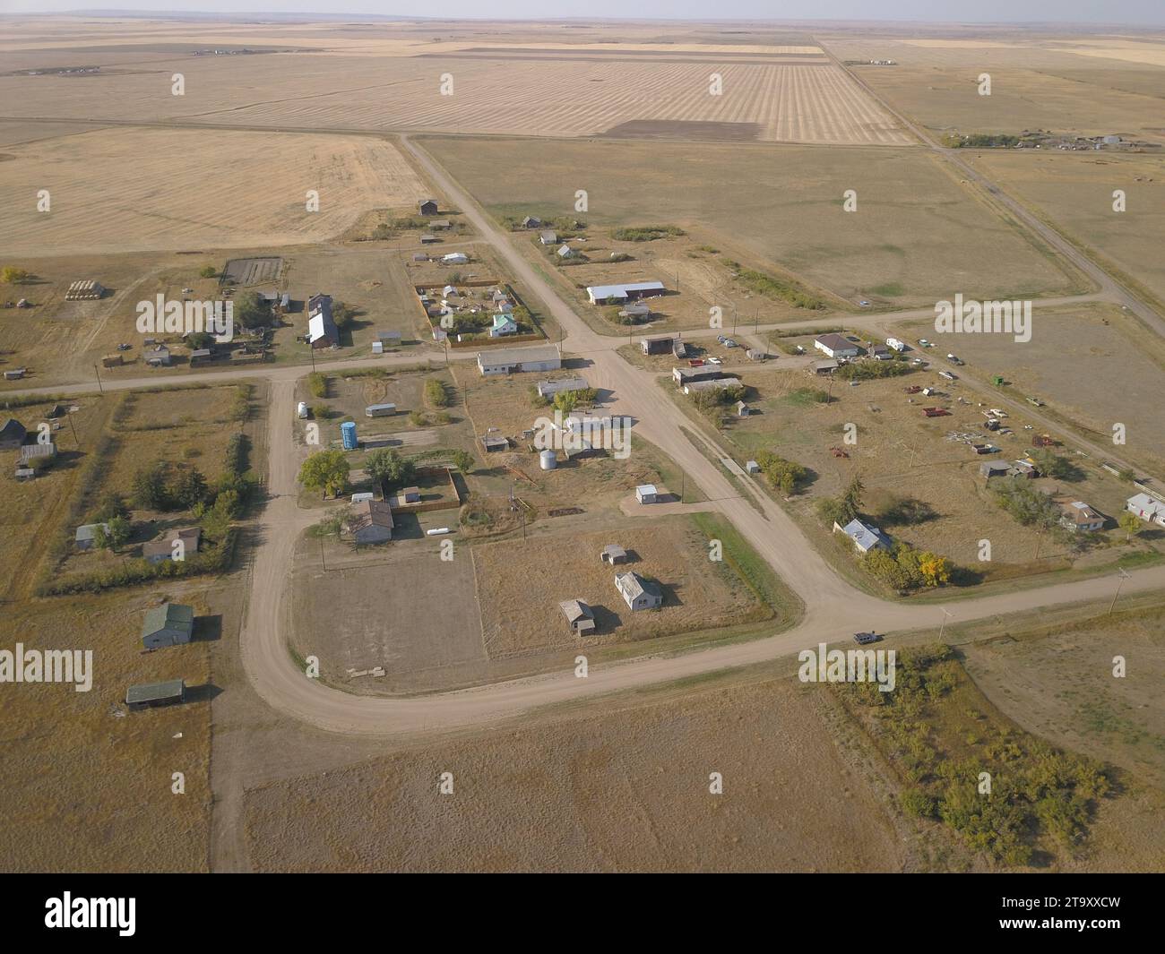 Aerial View - Robsart, Saskatchewan, Canada Stock Photo - Alamy