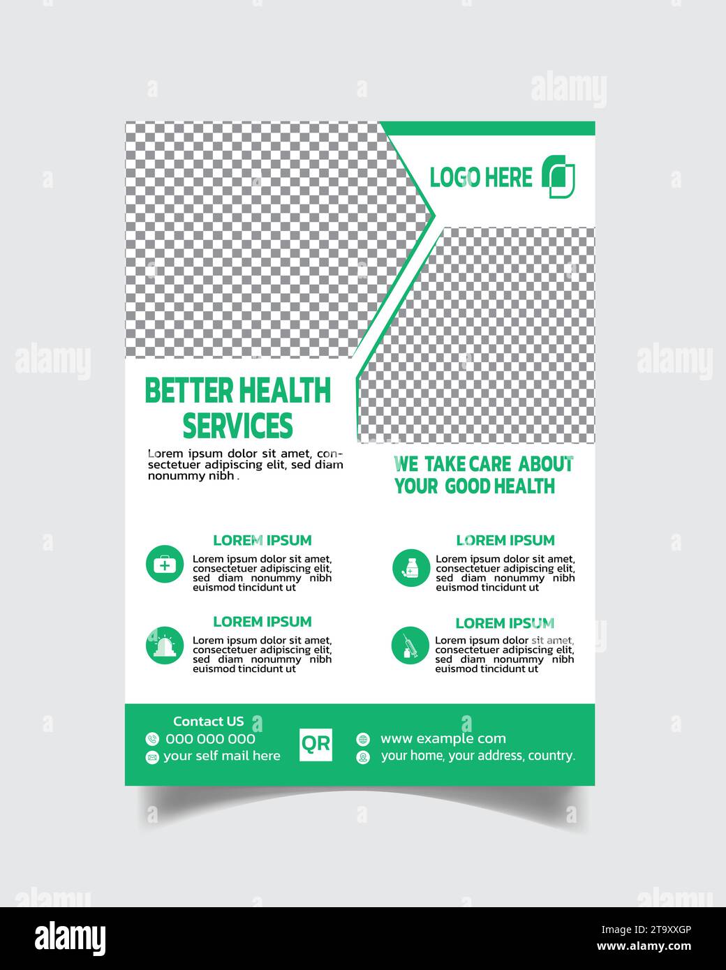 Modern clinic flyer, medical creative flyer template, corporate ...