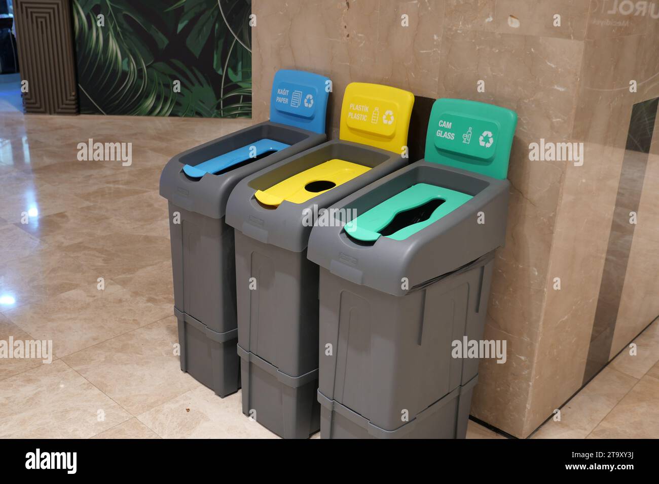 turkey istanbul 12 july 2023. Garbage bins of various colors Stock ...