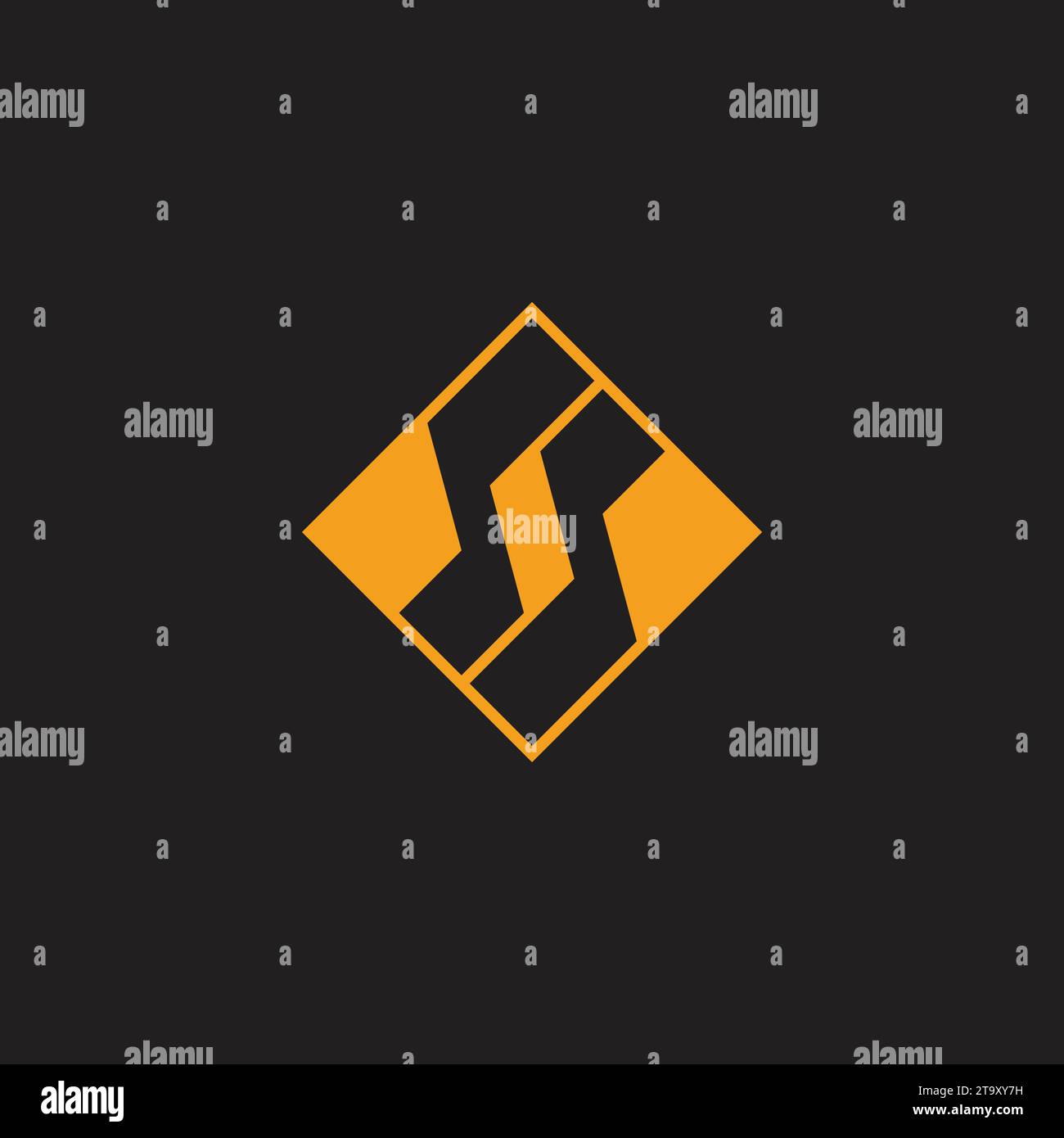 letter ss golden square tile symbol logo vector Stock Vector Image ...
