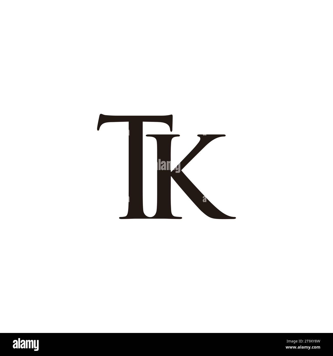 letter tk simple modern design linked font logo vector Stock Vector ...