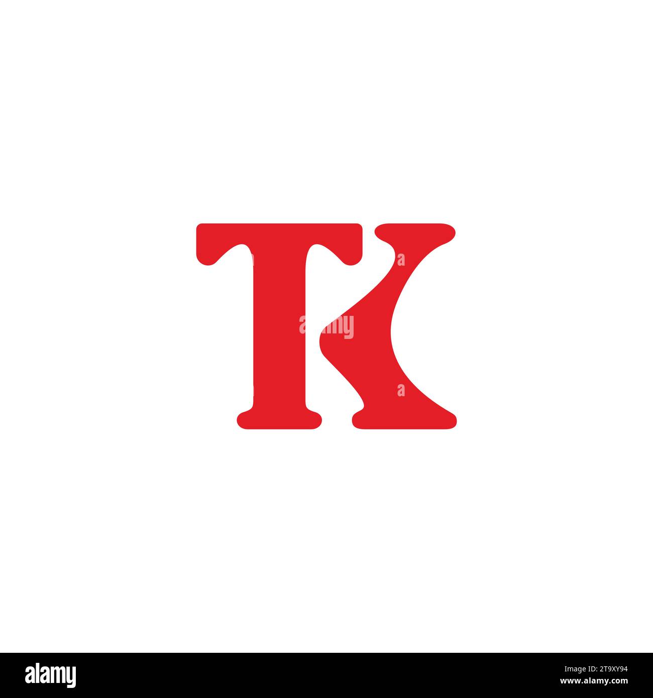 letter tk simple curves logo vector Stock Vector Image & Art - Alamy