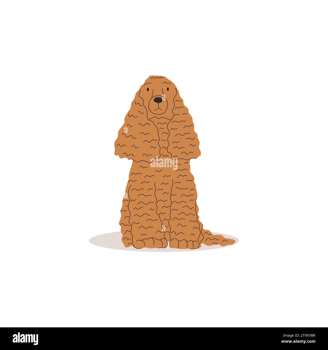Funny and cute spaniel. Dogs collection. Vector illustration of cute ...