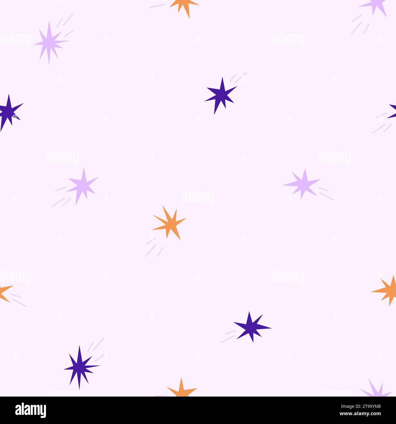 Cosmic seamless pattern with stars. Vector illustration in a flat style ...