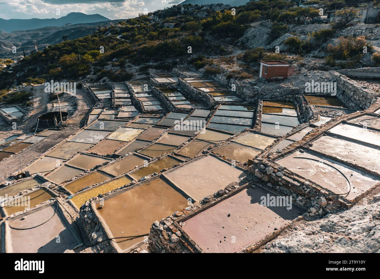 Salt flats, salt mining, Salinas y Canteras, San Antonio Texcala ...