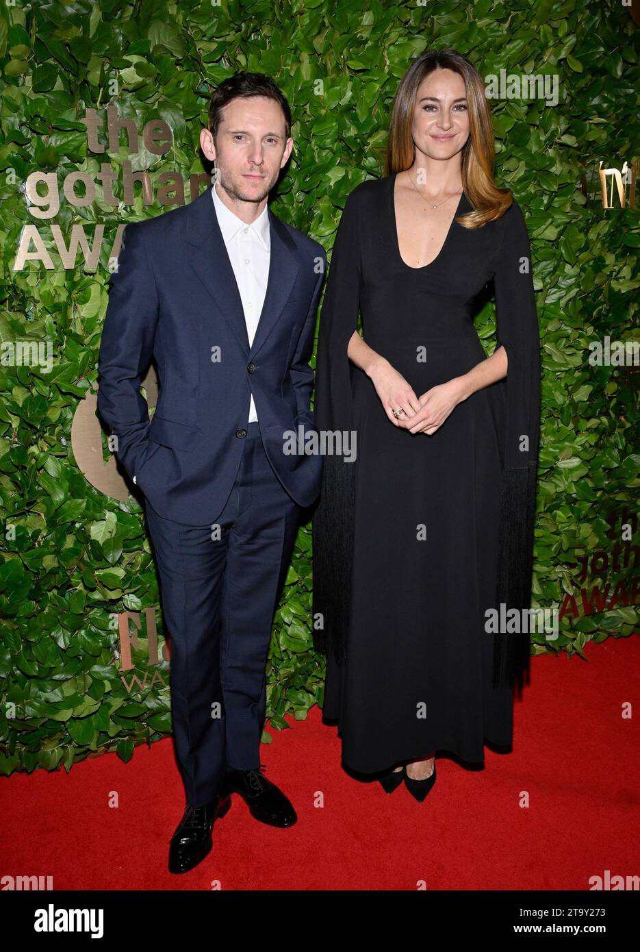 Jamie Bell, left, and Shailene Woodley attend the Gotham Independent ...