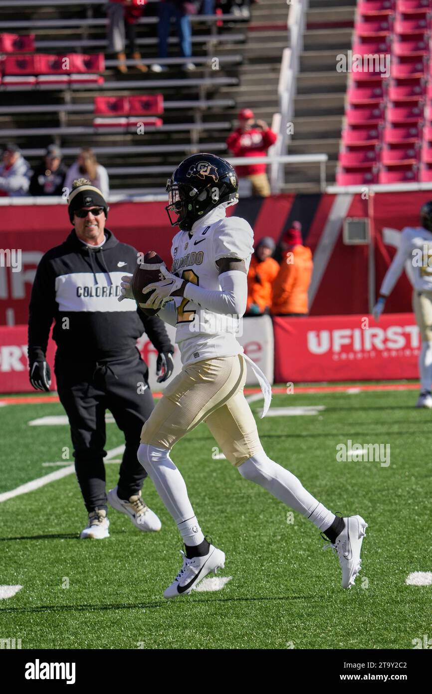 Salt Lake UT, USA. 23rd Nov, 2023. Buffaloes wide receiver Travis ...