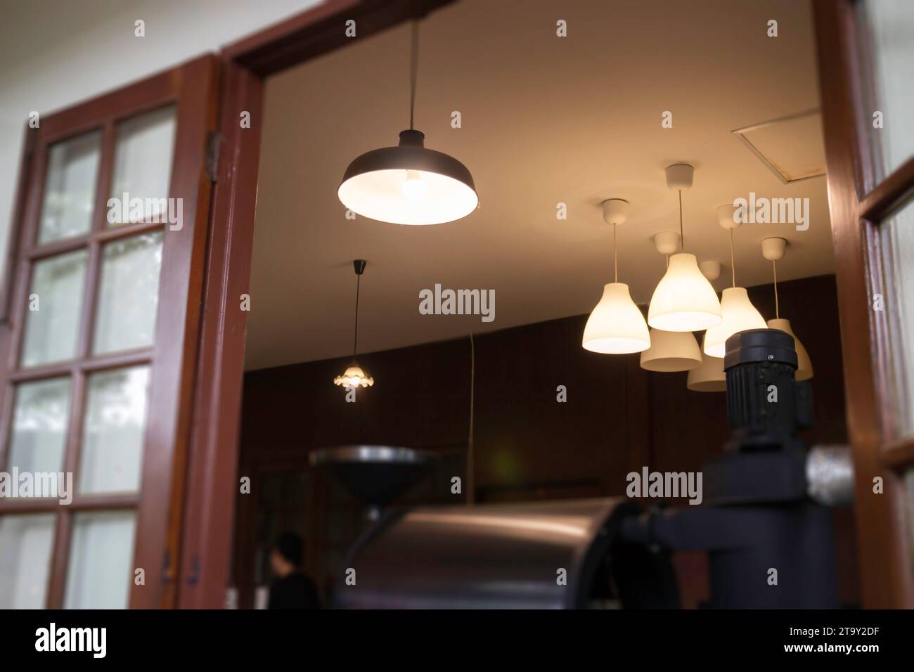 Interior of cozy coffee shop atmosphere, stock photo Stock Photo - Alamy