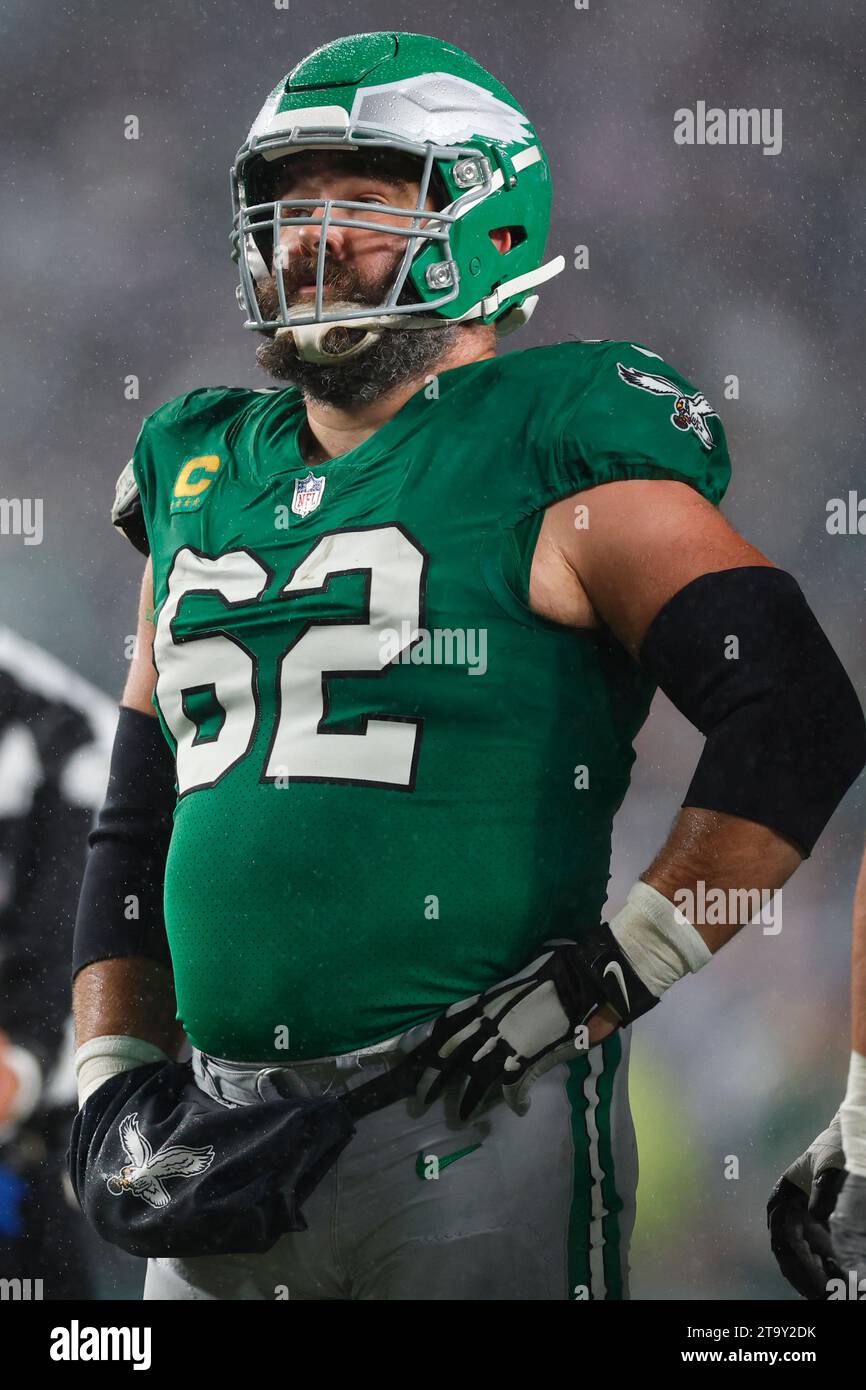 Philadelphia Eagles center Jason Kelce (62) in action against the ...
