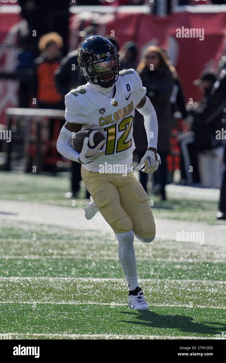 Salt Lake UT, USA. 23rd Nov, 2023. Buffaloes wide receiver Travis ...