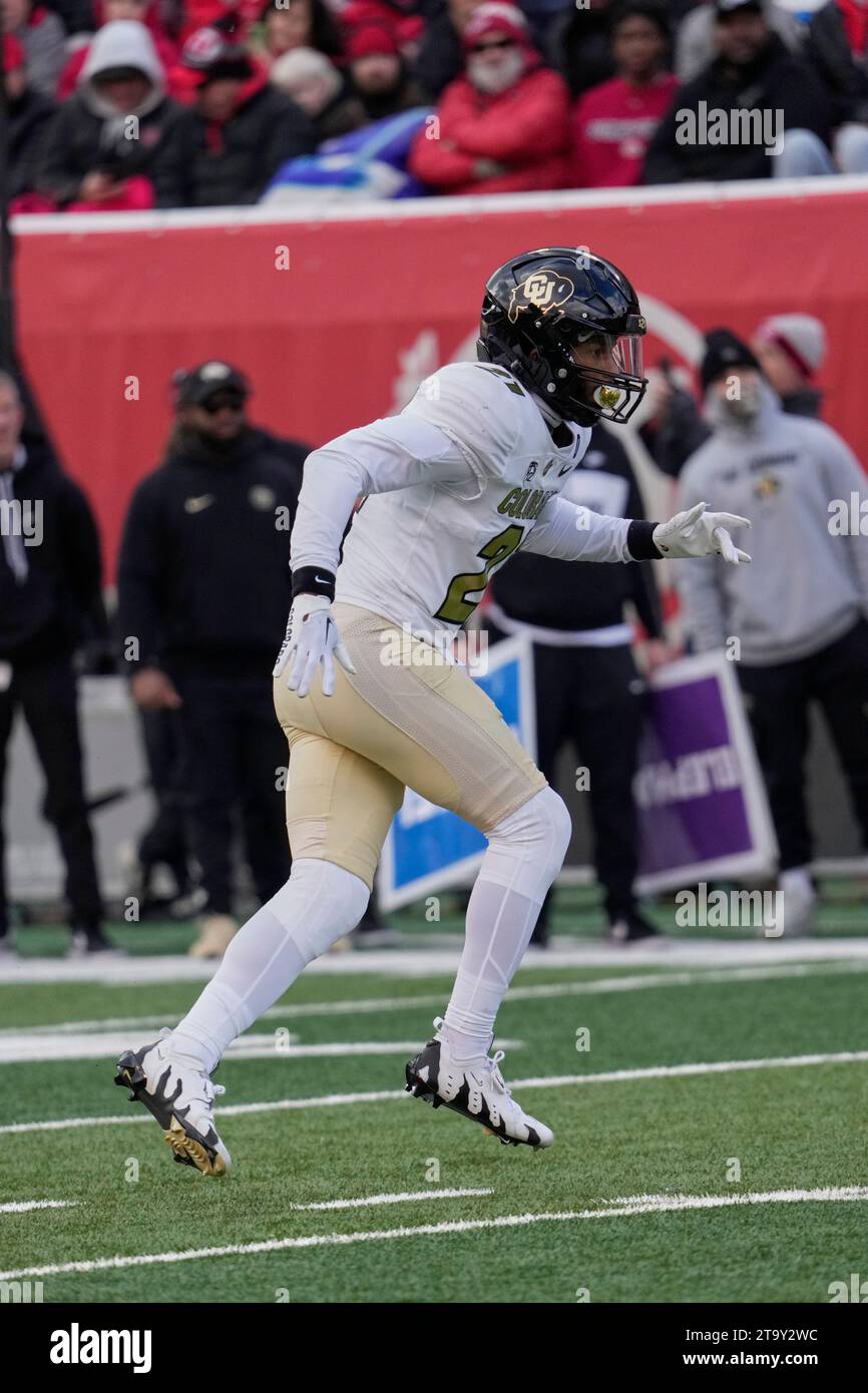 Salt Lake UT, USA. 23rd Nov, 2023. Buffaloes safety Shilo Sanders (21 ...