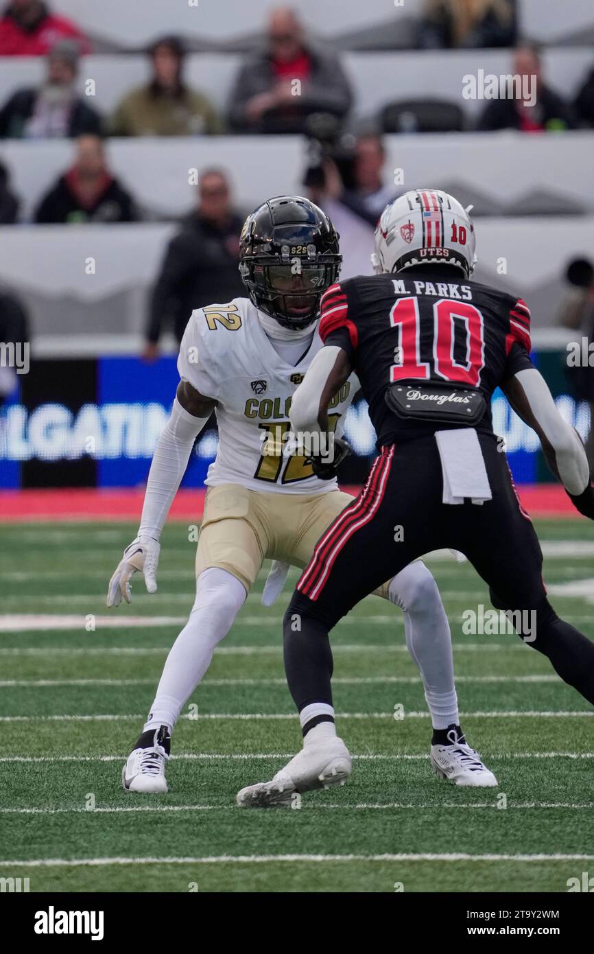 Salt Lake UT, USA. 23rd Nov, 2023. Buffaloes cornerback Travis Hunter ...