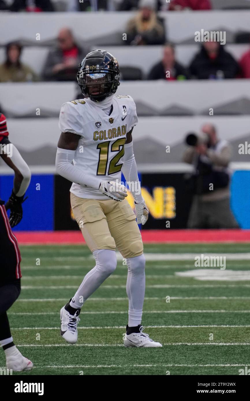 Salt Lake UT, USA. 23rd Nov, 2023. Buffaloes cornerback Travis Hunter ...