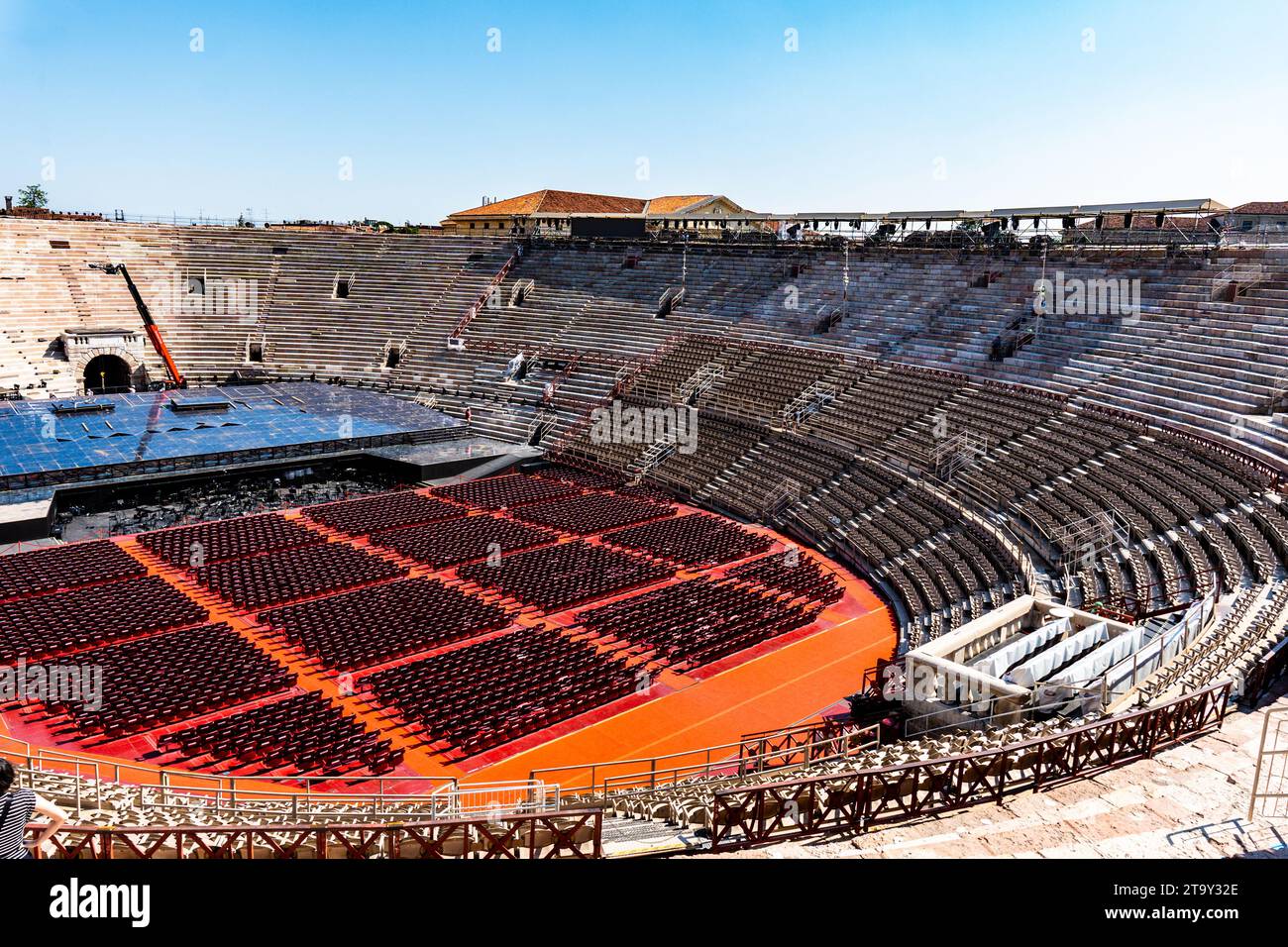 View of interior amphitheater of Verona Opera Arena in Verona, Italy ...