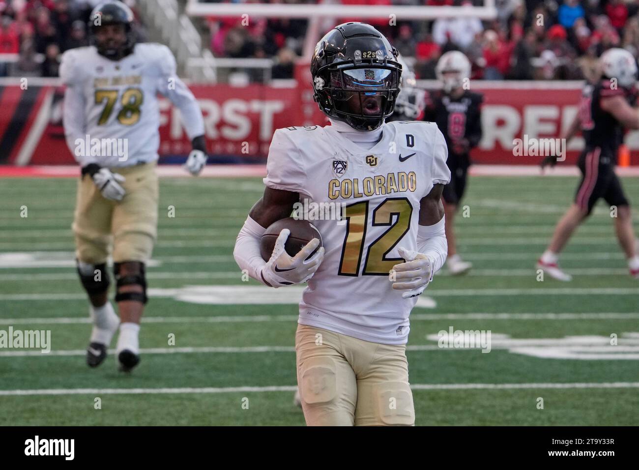 Salt Lake UT, USA. 23rd Nov, 2023. Buffaloes wide receiver Travis ...