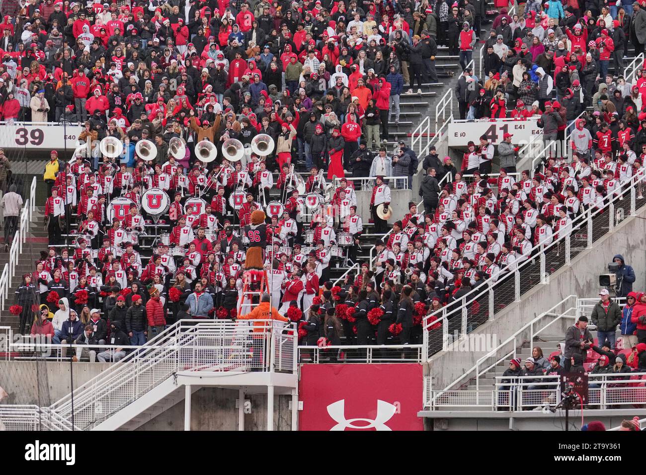 Salt Lake UT, USA. 23rd Nov, 2023. Utes band in action during the game ...