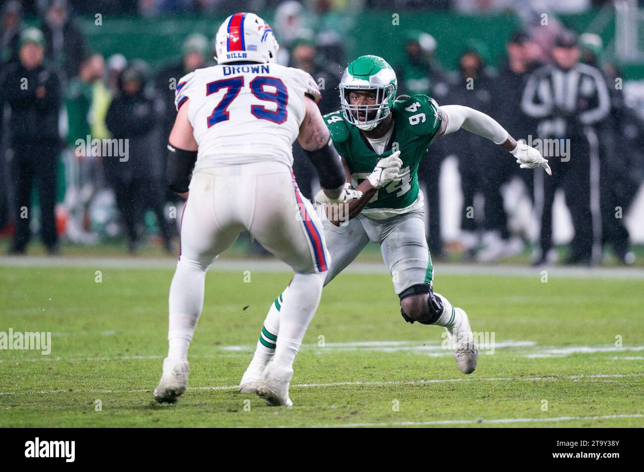 Philadelphia Eagles defensive end Josh Sweat (94) in action against ...