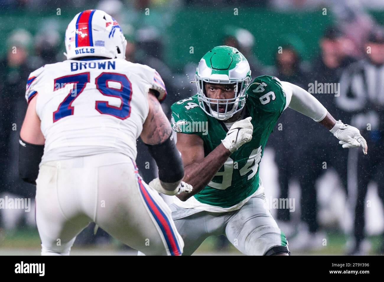 Philadelphia Eagles defensive end Josh Sweat (94) in action against ...