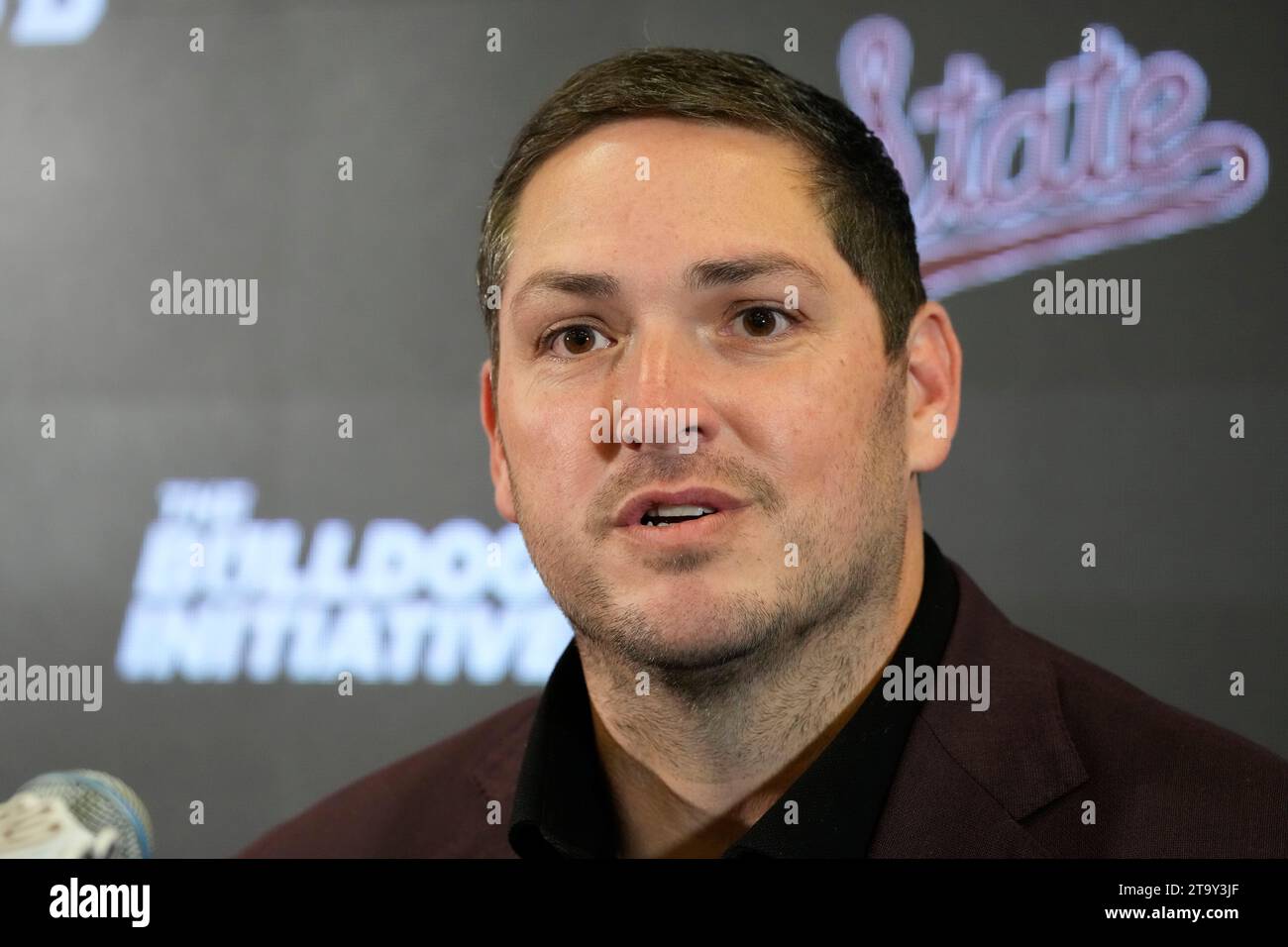 New Mississippi State University football coach Jeff Lebby, responds to ...