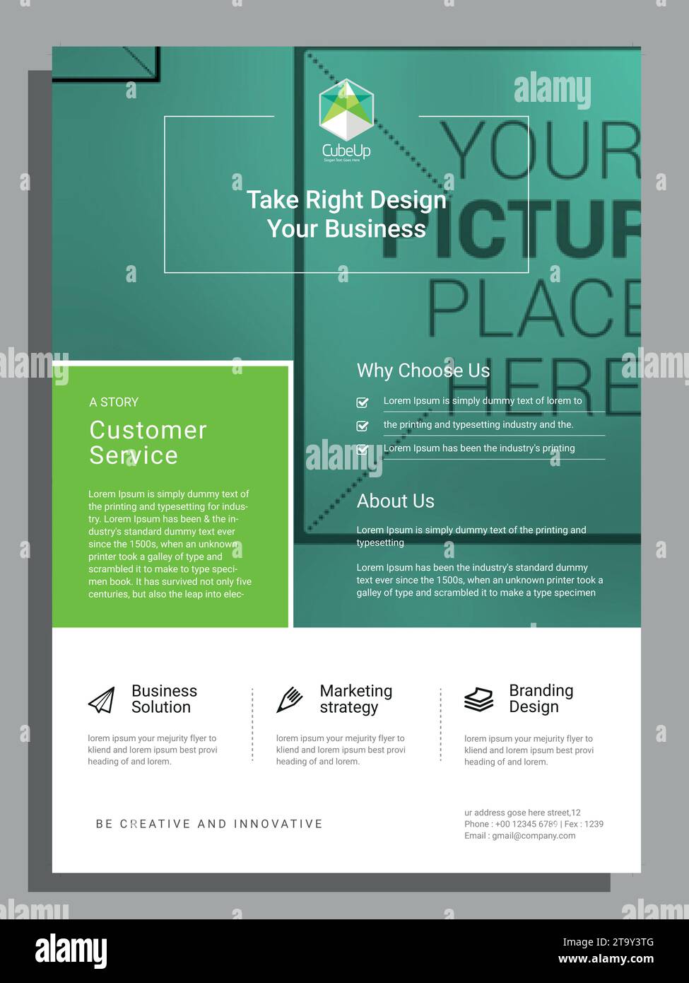 Vector Card Flyer Template Stock Vector Images Alamy 9281