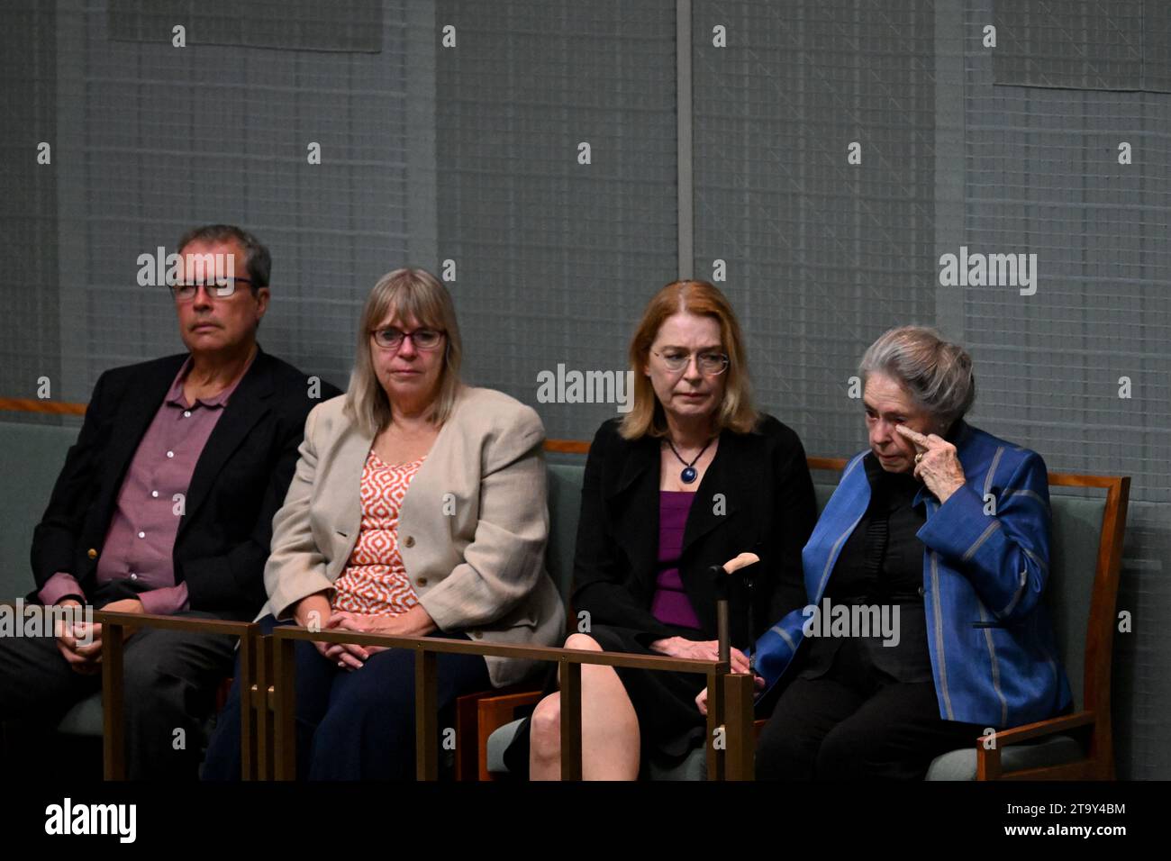 Canberra, Australia. 28th Nov, 2023. Dallas Hayden, wife of the late ...