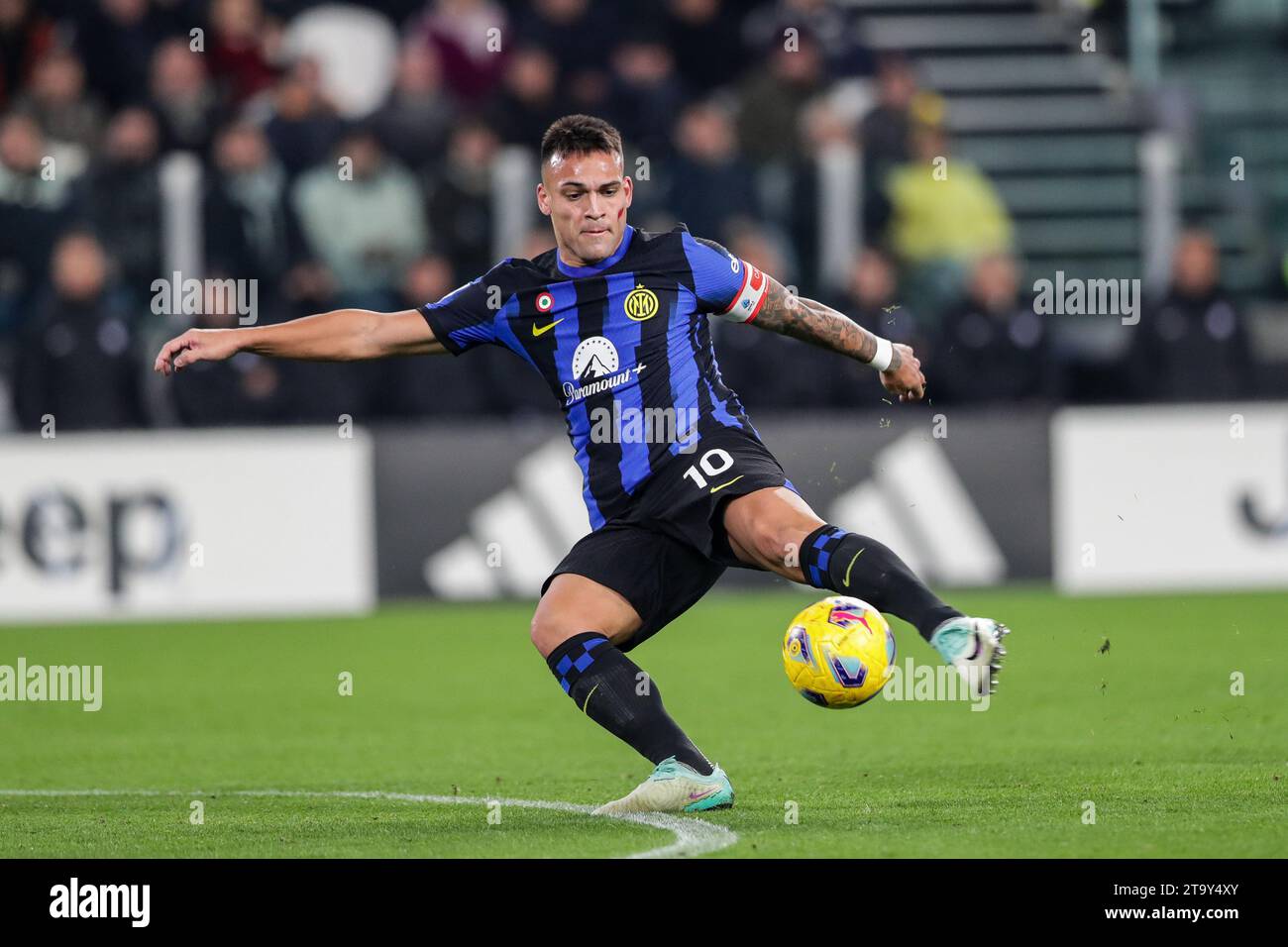 Turin, Italy. 26th Nov, 2023. Lautaro Martinez of Inter seen in action ...
