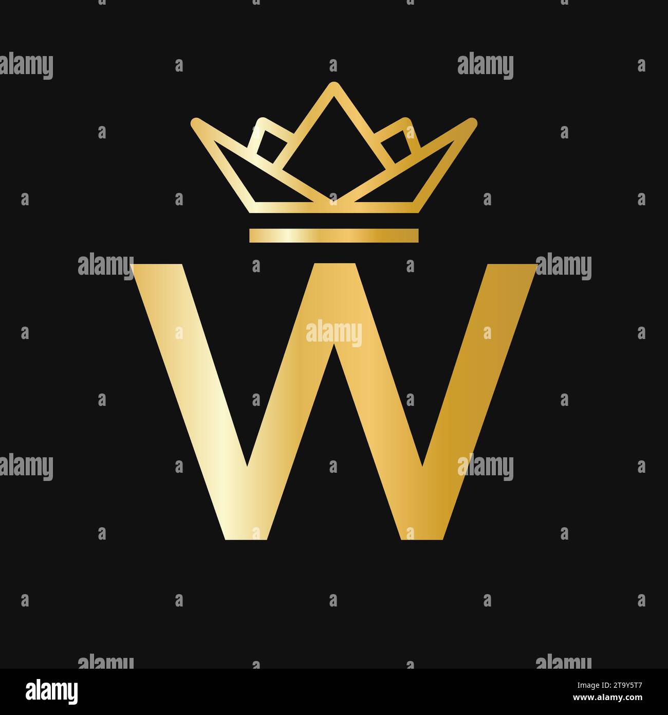 Letter W Crown Logo. Crown Logo for Beauty, Fashion, Star, Elegant ...