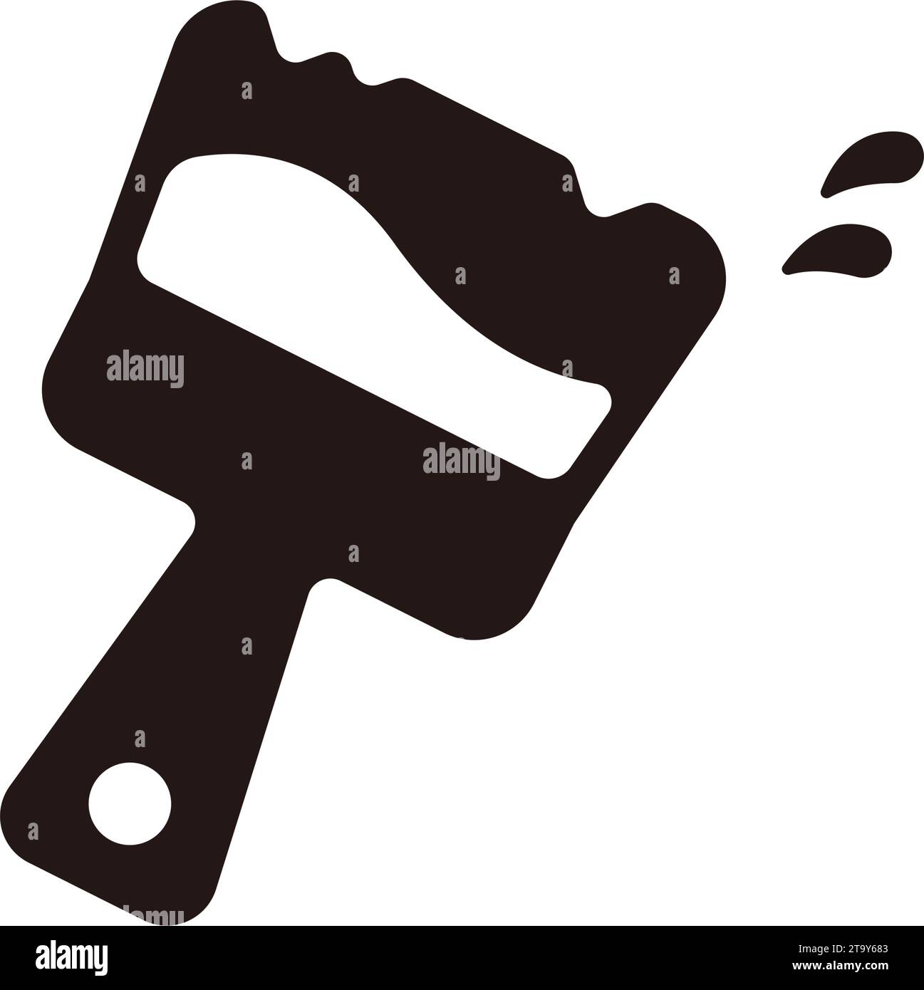 Paint brush vector icon illustration Stock Vector Image & Art - Alamy