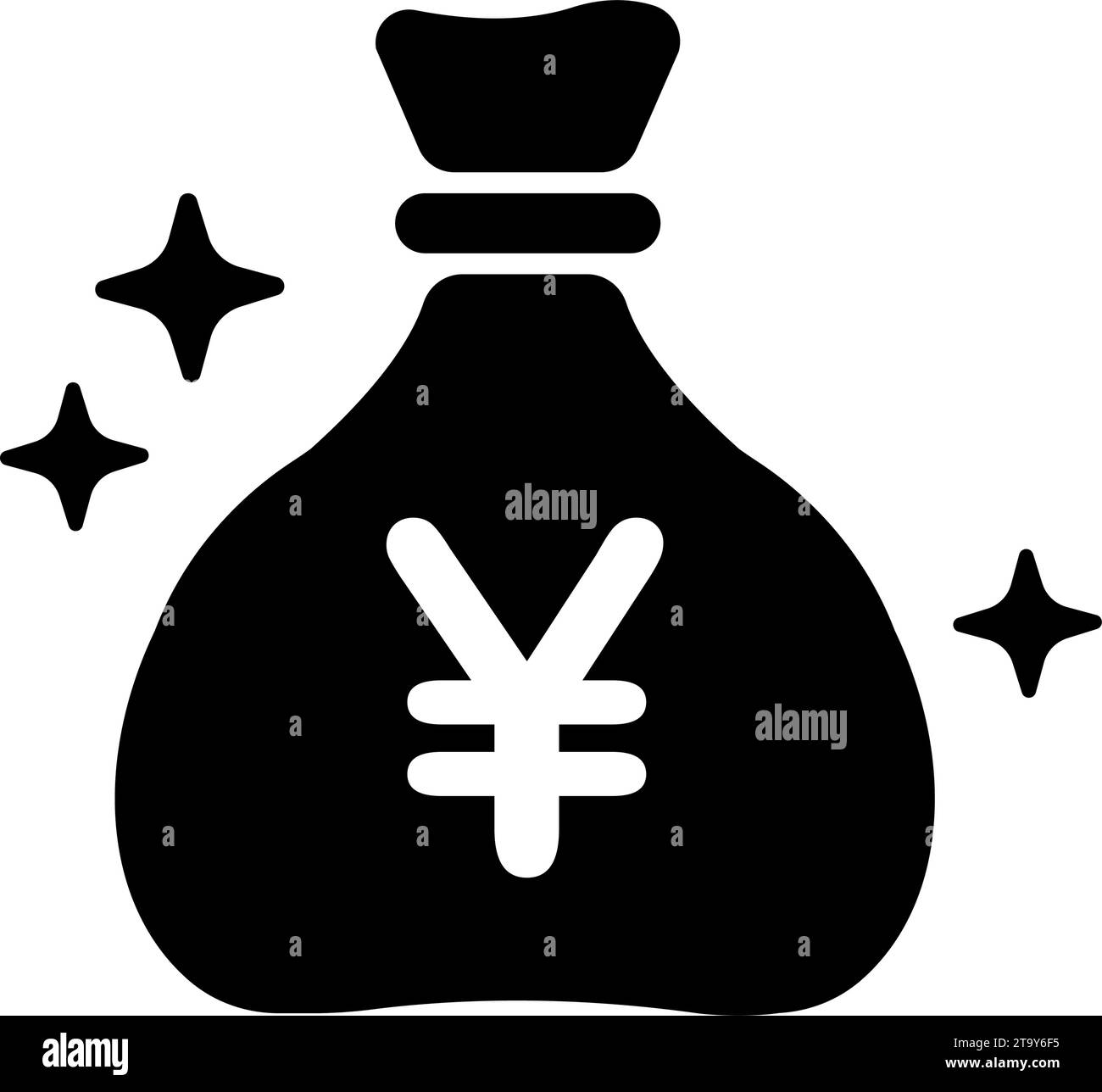 Money bag ( Japanese Yen ) vector icon illustration Stock Vector Image ...