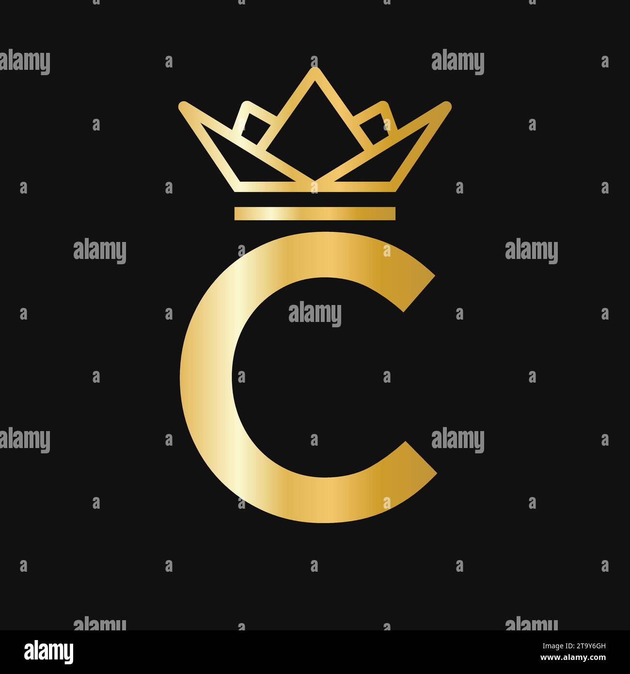 Letter C Crown Logo. Crown Logo for Beauty, Fashion, Star, Elegant ...