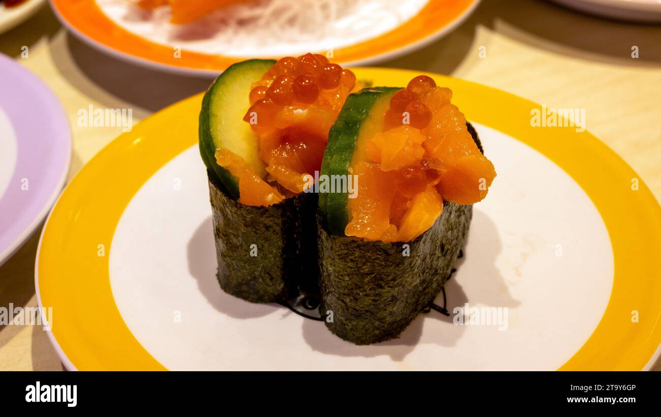Assorted Japanese Sushi, Tobiko eggs, Japanese restaurant, Hong Kong ...