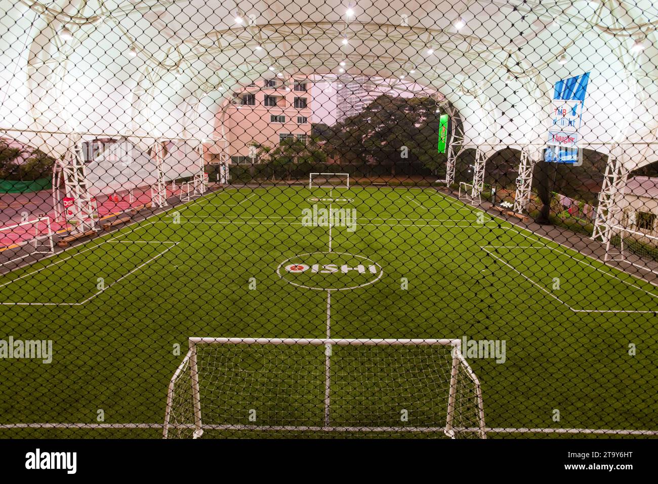 Bangkok, Thailand - March 19, 2010:Oishi futsal field located in the ...