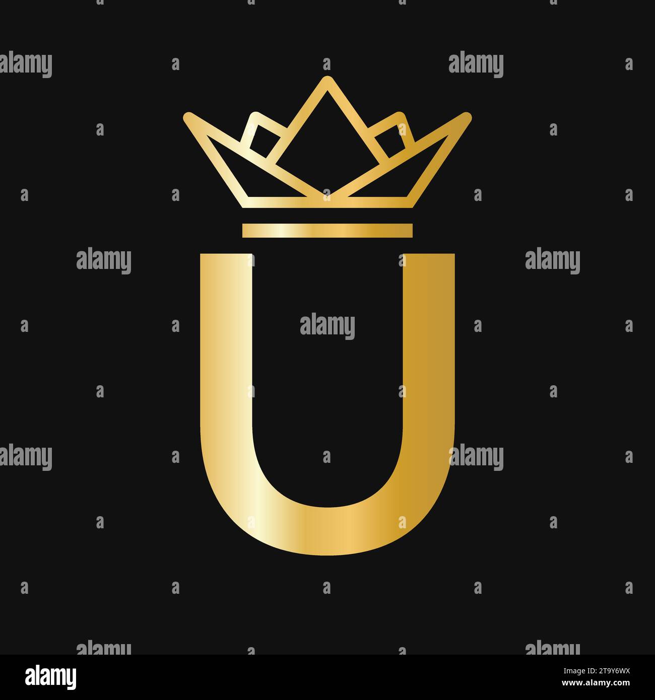 Letter U Crown Logo. Crown Logo for Beauty, Fashion, Star, Elegant ...