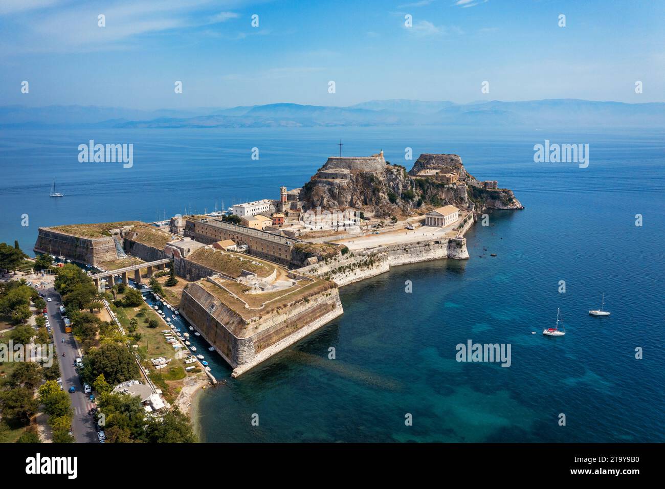 The old Venetian fortress of Corfu town, Corfu, Greece. The Old ...