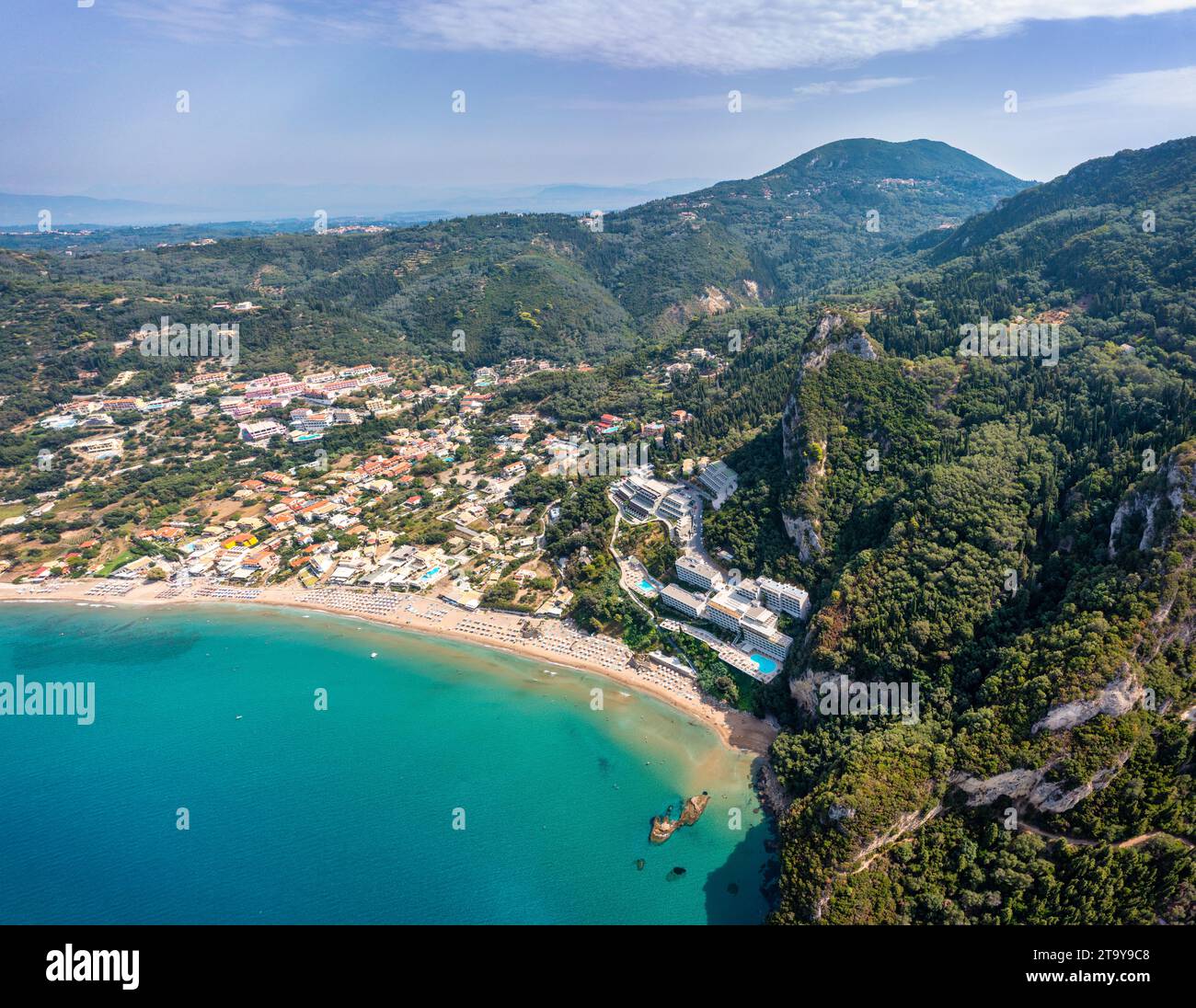 Agios Gordios exotic beach in Corfu island,Greece. Agios Gordios beach, Corfu island, Greece ...