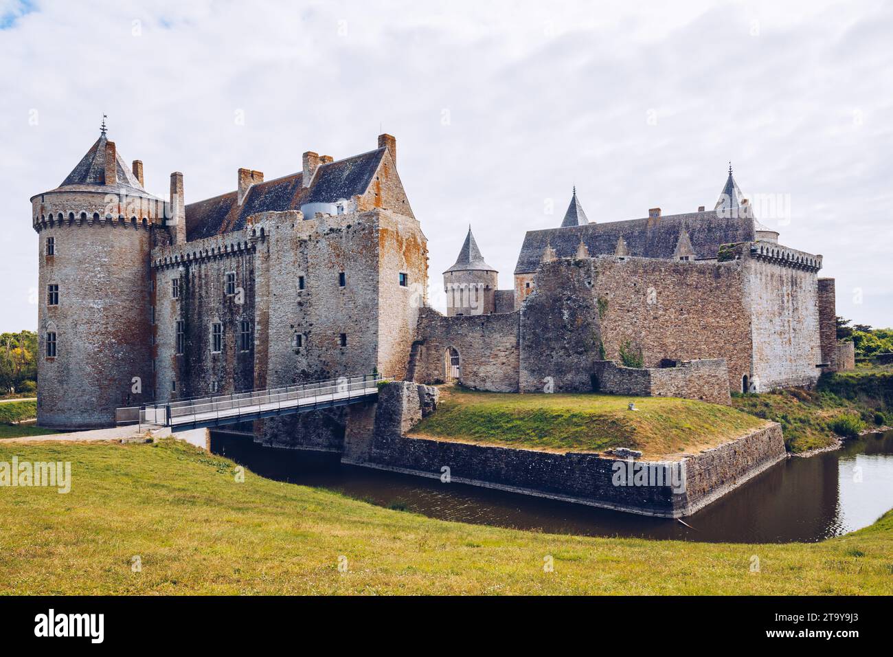 Panoramic view of Chateau de Suscinio, medieval castle, a former ...