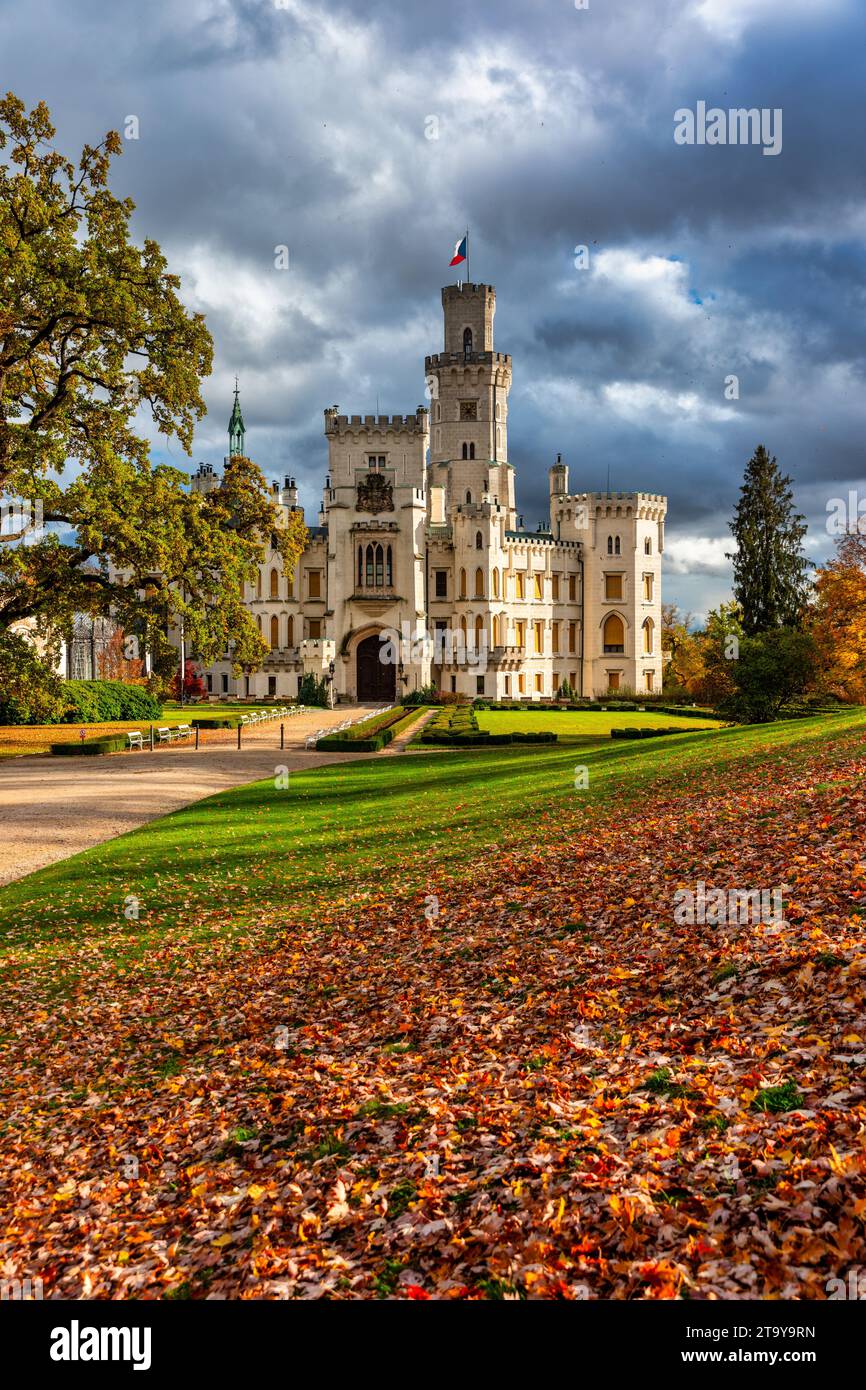 Hluboka Castle, historic chateau in Hluboka nad Vltavou in South ...