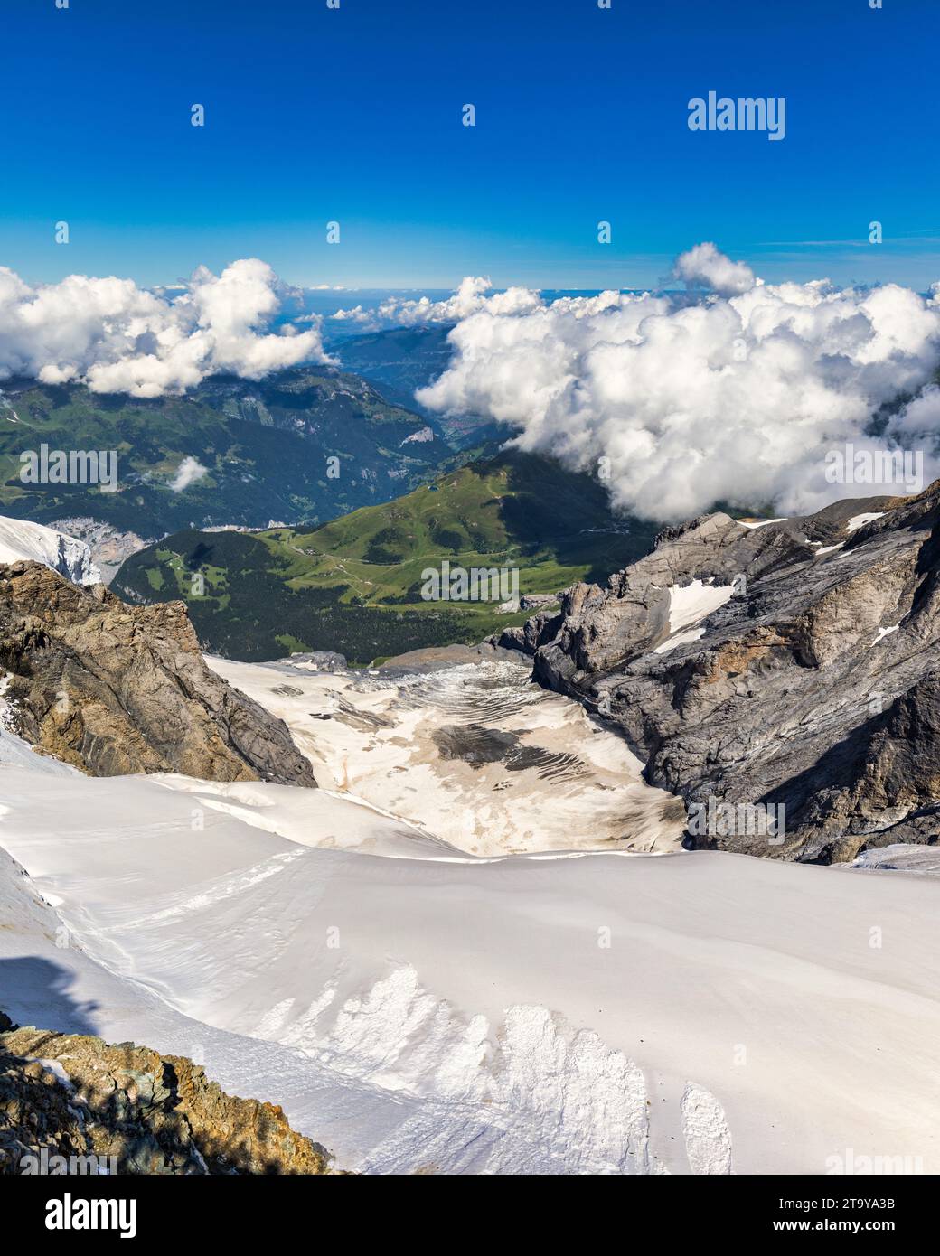 Aletsch Glacier in the Jungfraujoch, Switzerland. Jungfraujoch, Top of ...