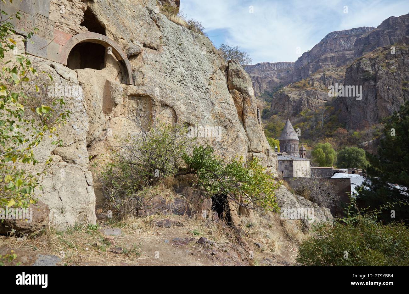 The mysterious carved Geghard Monastery in Armenia Stock Photo - Alamy