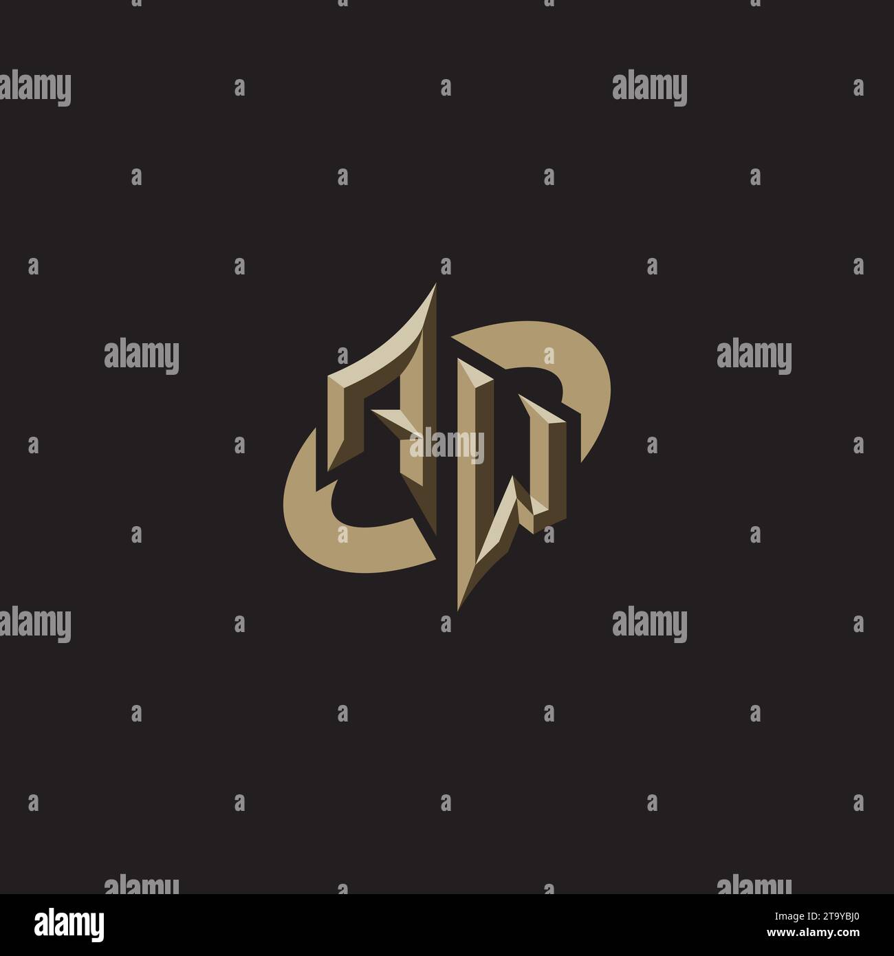 AW Premium Initial Gaming Logo designs, themes and templates for gaming ...