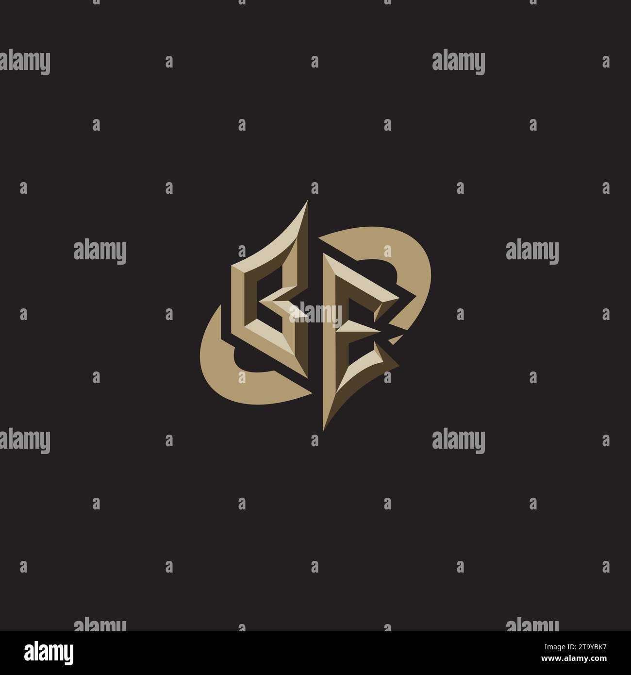 BE Premium Initial Gaming Logo designs, themes and templates for gaming ...