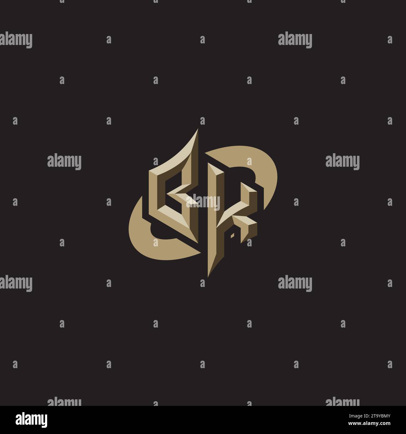 BK Premium Initial Gaming Logo designs, themes and templates for gaming ...