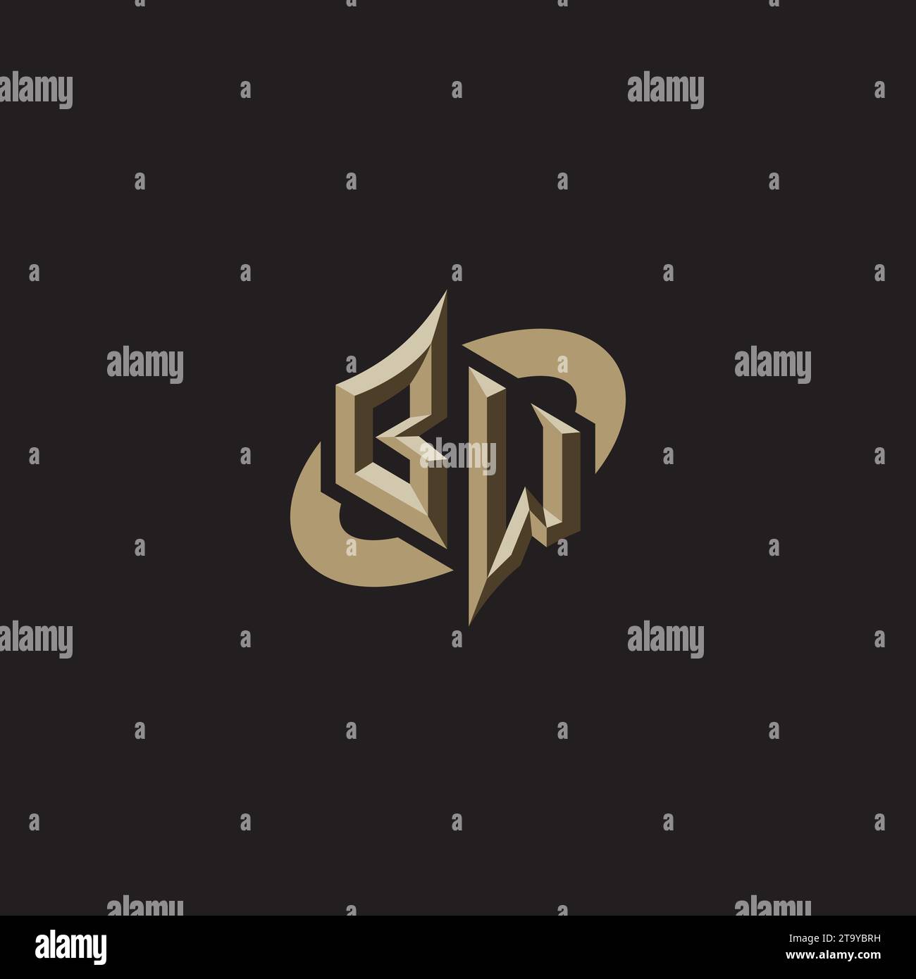 BW Premium Initial Gaming Logo designs, themes and templates for gaming ...