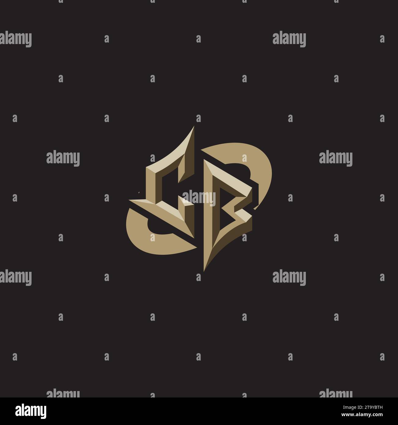 CB Premium Initial Gaming Logo designs, themes and templates for gaming ...