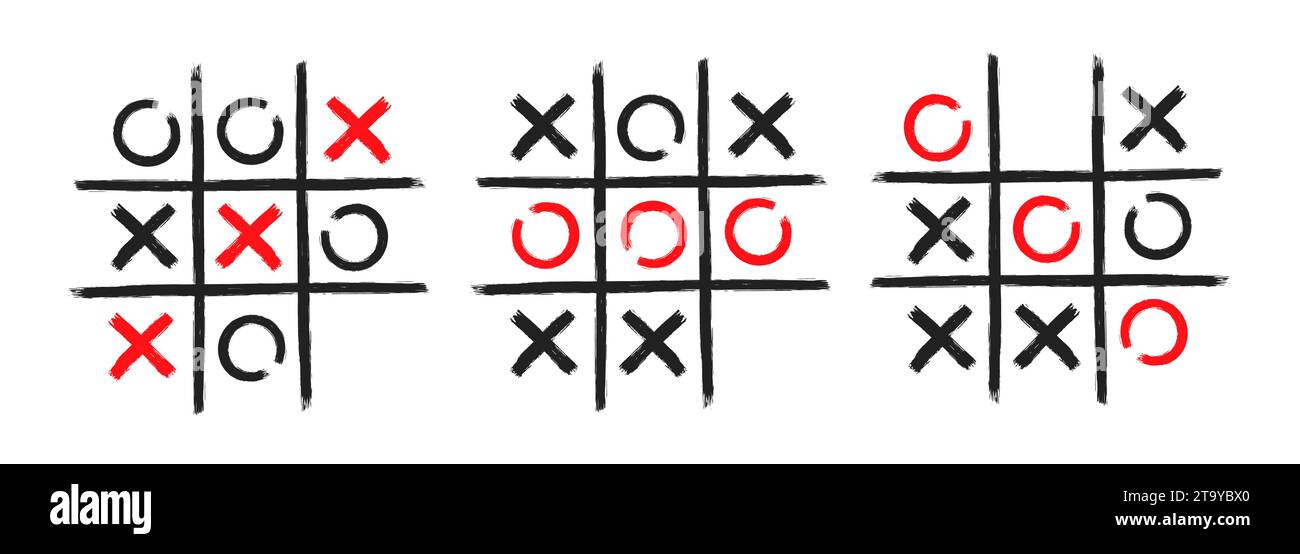 Tic tac toe xo game hand drawn grid doodle template vector illustration ... Tic tac toe xo game hand drawn grid doodle template vector illustration ...