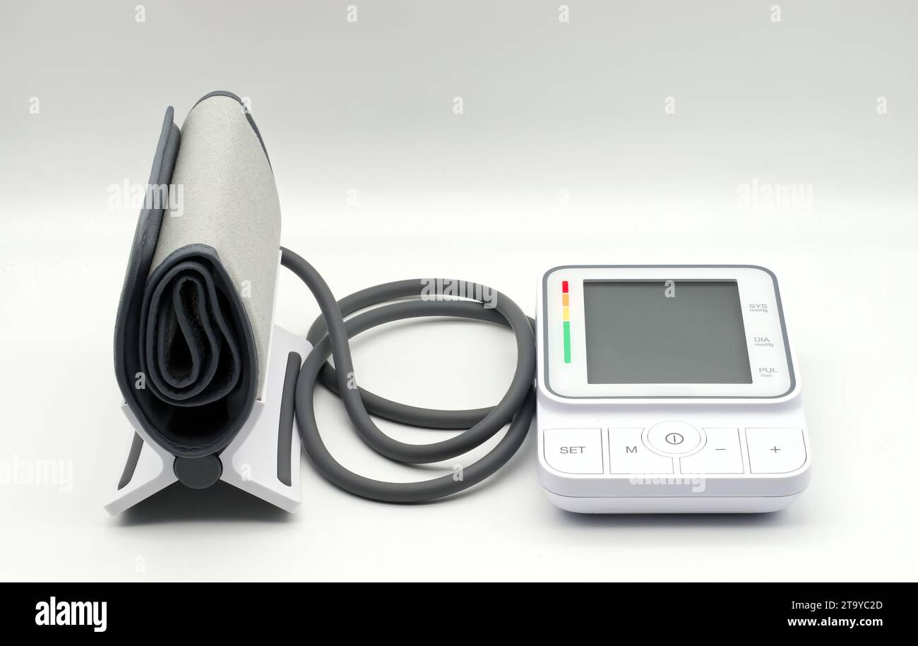 Automatic blood pressure monitor. Electronic tonometer. Digital ...