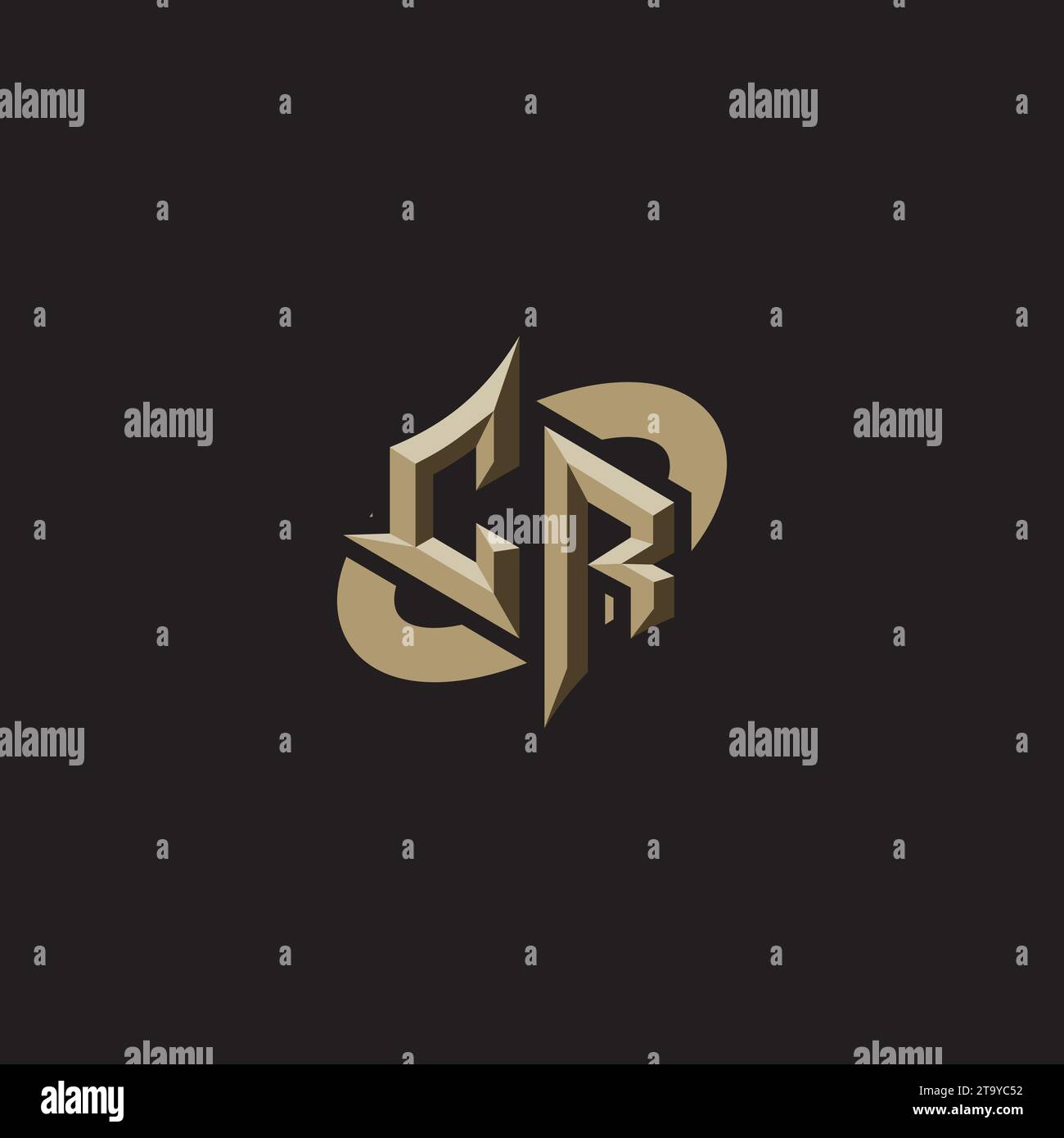 CR Premium Initial Gaming Logo designs, themes and templates for gaming ...