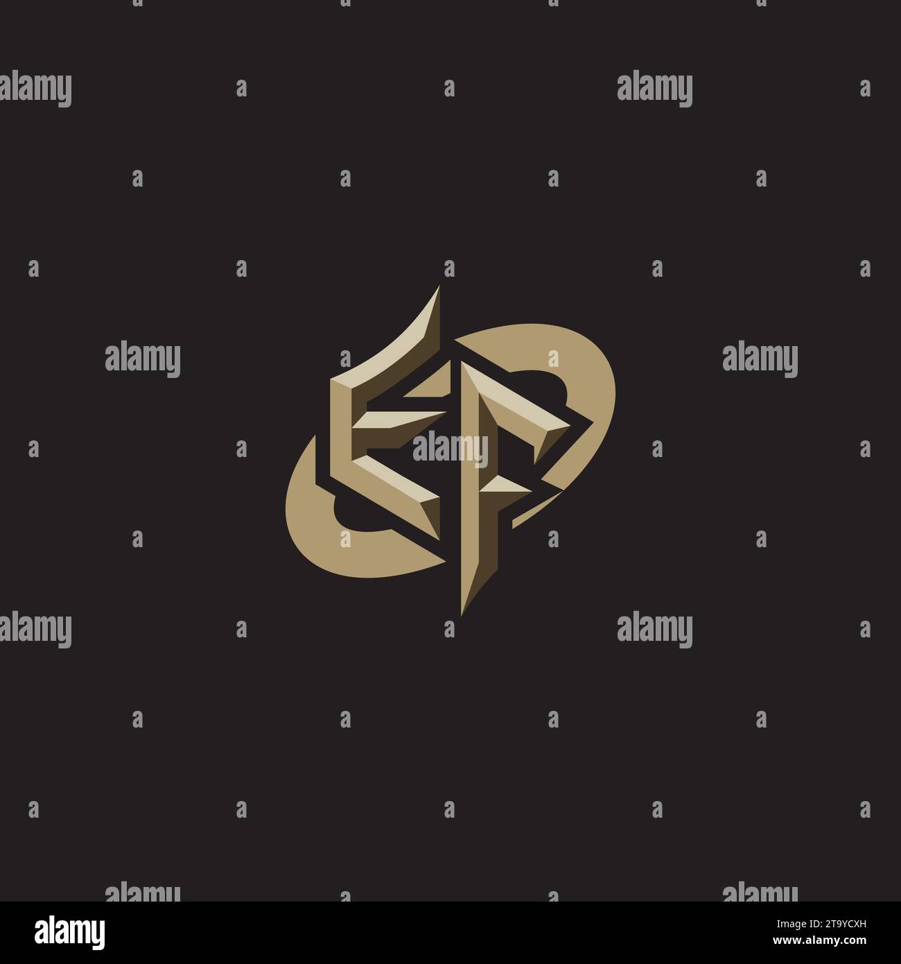 EF Premium Initial Gaming Logo designs, themes and templates for gaming ...
