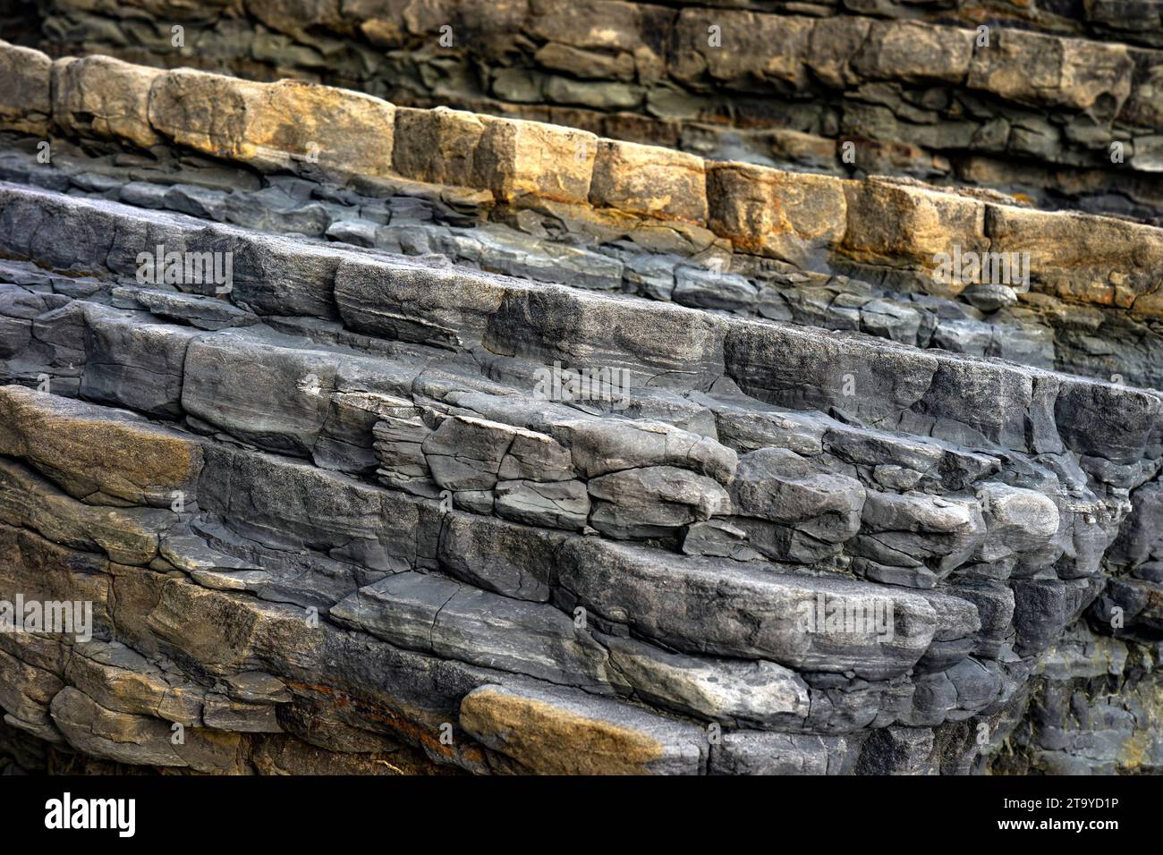 Close view of a stacked rock formation Stock Photo - Alamy