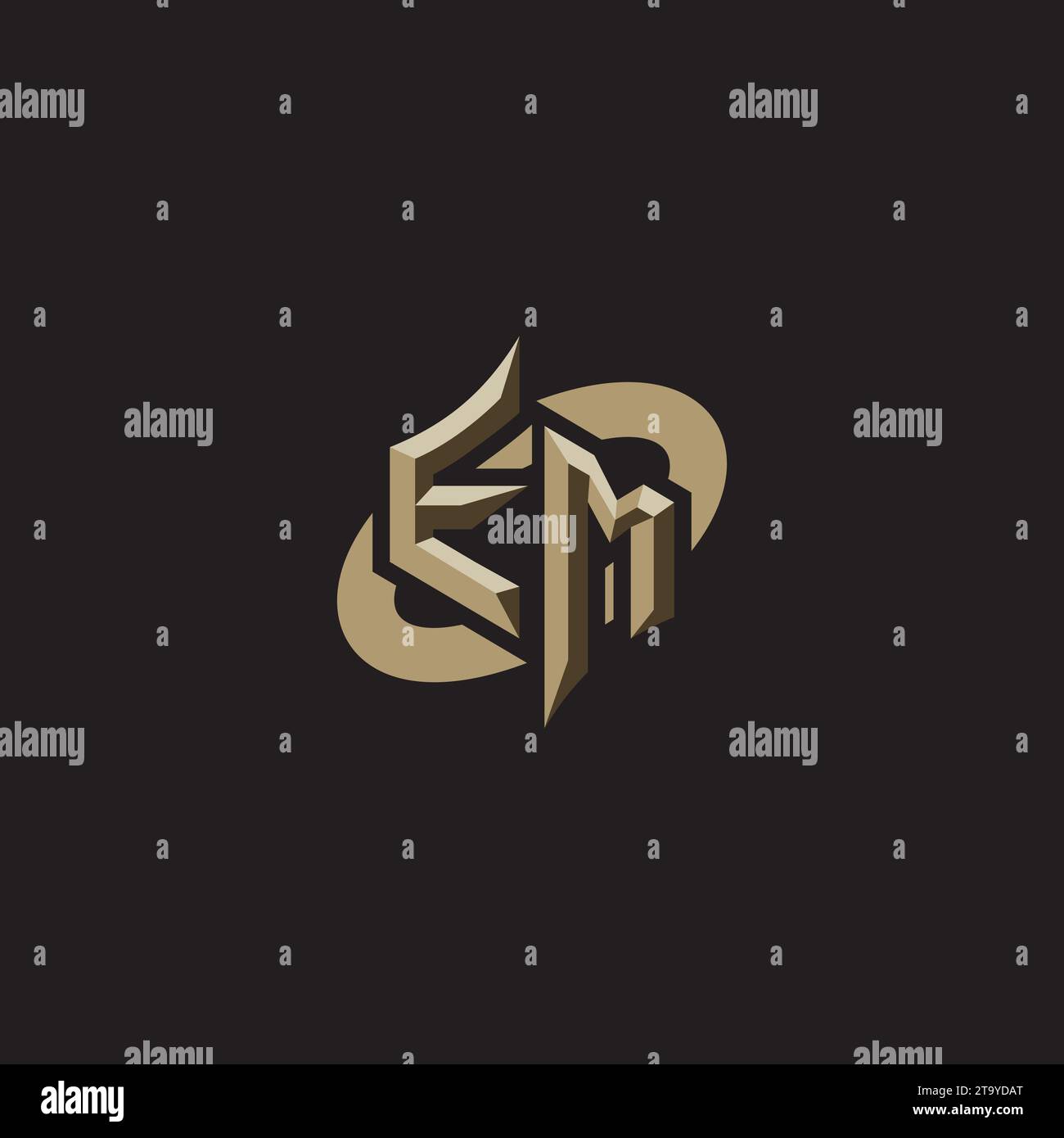 EM Premium Initial Gaming Logo designs, themes and templates for gaming ...